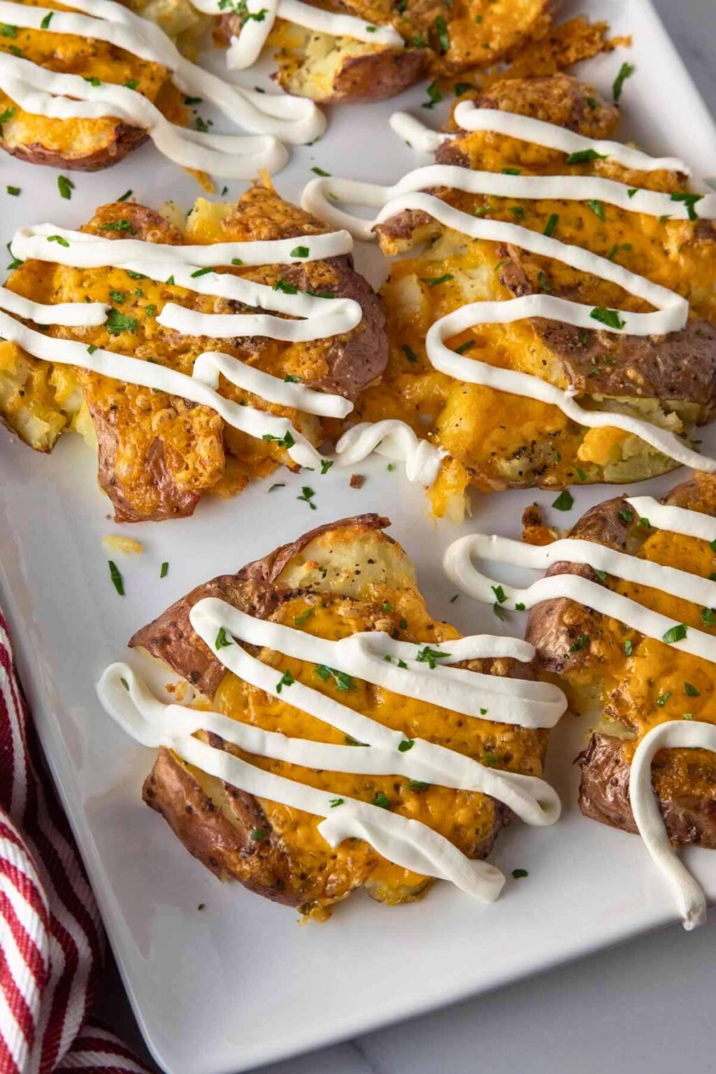 Smashed Potatoes with Cheese - CenterCutCook