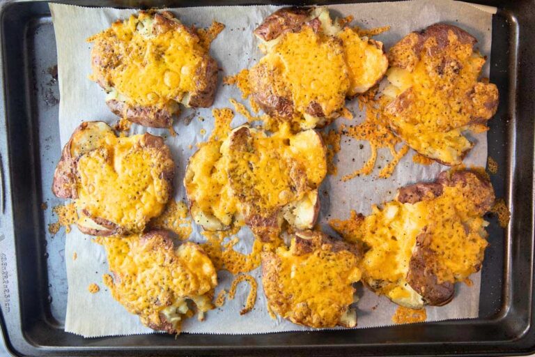 Smashed Potatoes with Cheese - CenterCutCook