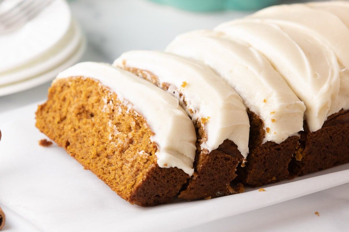 Pumpkin Bread with Cream Cheese Frosting - CenterCutCook
