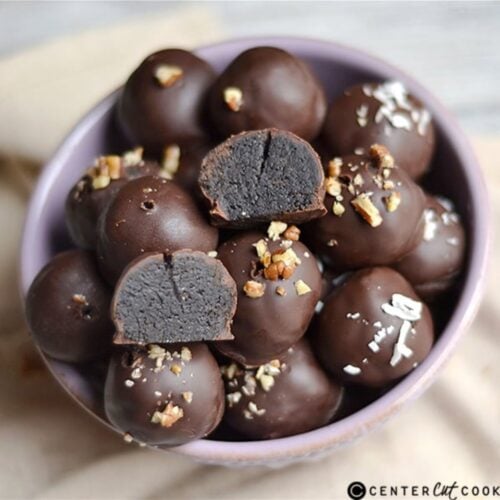 No Bake Chocolate Cake Batter Truffles - CenterCutCook